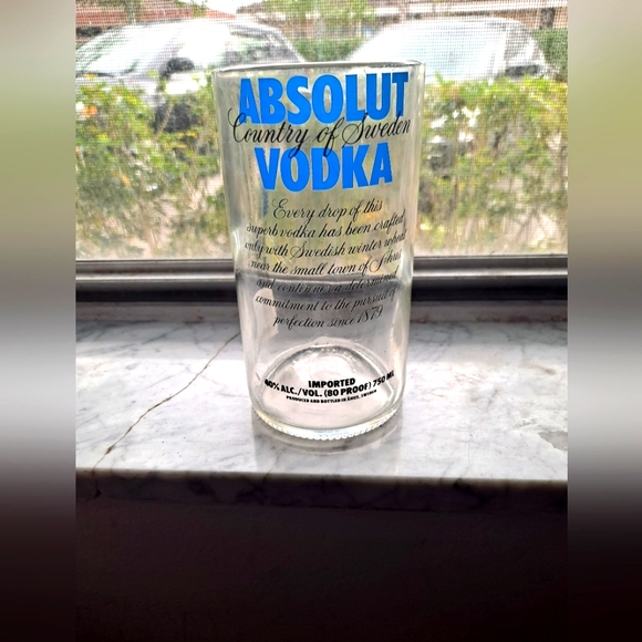 Absolut | Kitchen | Rare Absolut Vodka Bottle Drinking Glass | Poshmark